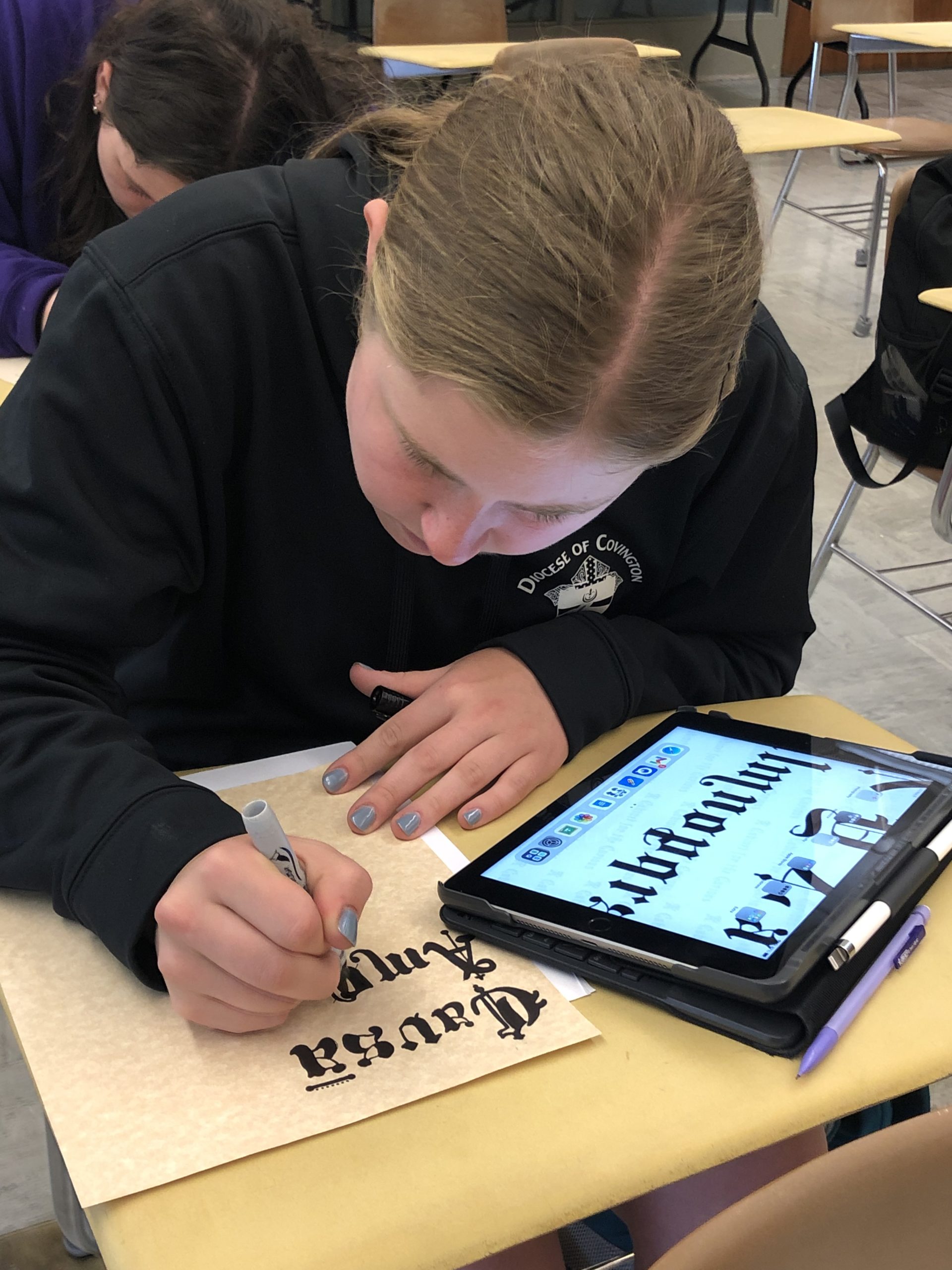 Scribes and Scholars: Latin Students Make Manuscripts - Notre Dame Academy